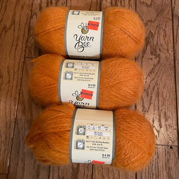Yarn Bee | Office | 3 Skeins Yarn Bee Alpaca Twist Yarn Color ...